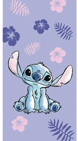 Fialová bavlněná dětská osuška 70x140 cm Lilo and Stitch – Jerry Fabrics