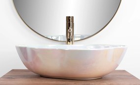 Rea Pearl Akkoya, umyvadlo na desku 505x380x135 mm, vícebarevné, REA-U3309