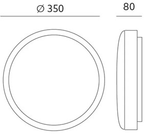 LED Stropní svítidlo ZOE LED/24W/230V IP44 černá