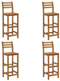 Barové stoličky 4 ks masivní akáciové dřevo,  310286