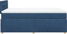 Box spring postel s matrací modrá 120x200 cm textil 3286667