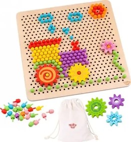 Tooky Toy Mozaika s kolíčky / 88 dílků