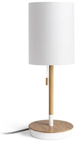 RENDL R14036 KEITH/RON stolní lampa, dekorativní Polycotton bílá/buk
