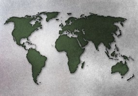 Fototapeta - Zelená mapa světa (152,5x104 cm)