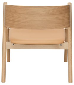 HÜBSCH Dřevěné křeslo OBLIQUE světlé 331605