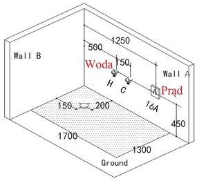 BPS-koupelny Hydromasážní vana HYD-TU913BL 170x130 ČERNÁ s ohřevem vody