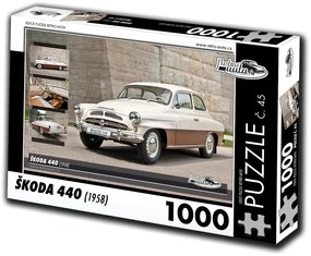 Retro-auta puzzle č. 45 škoda 440 (1958) 1000 dílků