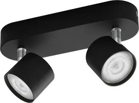 Philips Star 2x4.5W černá / LED bodové svítidlo / 1000lm / 2700K / IP2