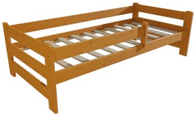 Vomaks Dětská postel DP 019 se zábranou Rozměr: 80 x 200 cm, Barva: surové dřevo
