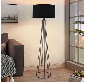 Designová stojanová lampa Fellini II 155 cm černá