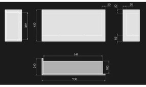 InFire - Rohový BIO krb 45x90 cm 3kW černá