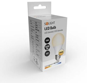 Solight LED žárovka, klasický tvar, 12W, E27, 3000K, 270°, 1320lm