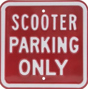 Plechová cedule Scooter parking only
