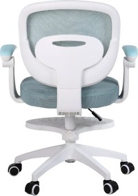 Dětská otočná židle Neoseat JUNI 008 s podnoží — látka, modrá