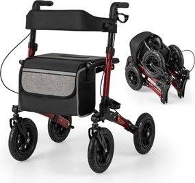 Costway Roller s pneumatikami, skládací a lehký s hliníkovým sedadlem do 140 kg