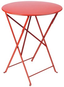 OnaDnes -20% Makově červený kovový skládací stůl Fermob Bistro Ø 60 cm