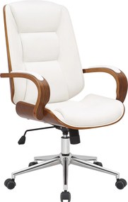 Kancelářská židle Yankton – ořechová/bílá
