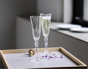Křišťálové skleničky v sadě 4 ks na sekt 160 ml Melodia – Lyngby Glas