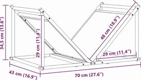 vidaXL Stojan na palivové dřevo Ocel válcovaná za studena [864175] Barva: antracitová