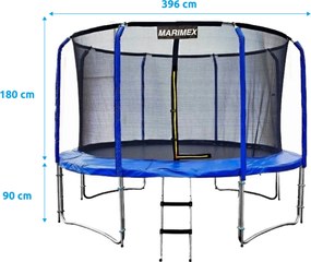 Trampolína Marimex 396 cm + ochranná síť + žebřík