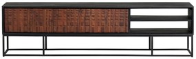 OnaDnes -20% Hoorns Hnědý masivní sheeshamový TV stolek Alecia  175 x 43 cm