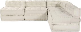 Modulová pohovka Textil Krémová 210 x 140 x 56 cm 3315063
