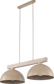TK Lighting Béžový závěsný lustr Oslo pro žárovku 2x E27 TK11011