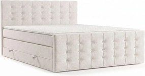 Krémová boxspring postel s úložným prostorem 180x200 cm Blend – Maison de Rêve