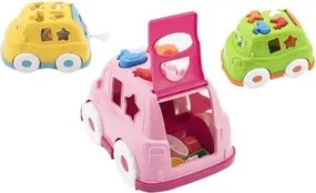 TEDDIES Plastová vkládačka auto / 3 barvy / 24 x 17 cm / od 12 měsíců