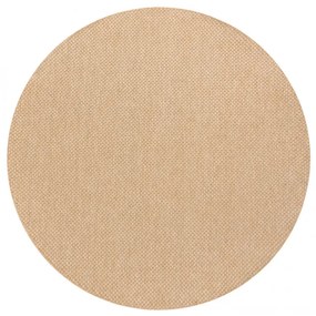 Šňůrkový koberec SIZAL TIMO 6272 tmavě béžový kruh