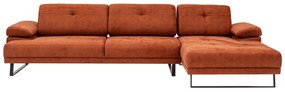 Hanah Home Třímístná pohovka MUSTANG oranžová pravá 560ARE1214