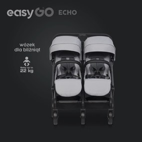 Sourozenecký kočárek EasyGo Echo Cloudy Gray