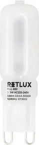 RETLUX RLL 460 G9 3.3W LED / 330 lm / 3000K - teplá bílá