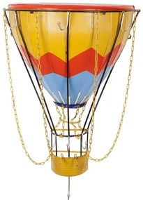 Multifunkční kovový organizér s policí a háčky Horkovzdušný balón 67 cm