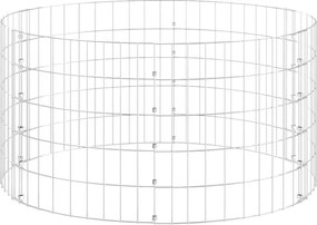 vidaXL Kruhový gabionový sloupek pozinkovaná ocel Ø 100 x 50 cm [152017]