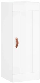Skříň highboard bílá s vysokým leskem 34,5x34x180 cm kompozit,  3200171