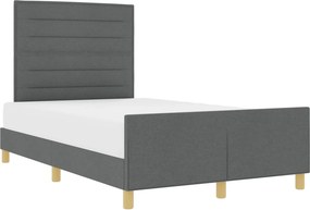 Rám postele s čelo Tmavě šedá 140 x 200 cm textil 3344656