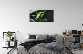 Obrazy na plátně brazilská vlajka 100x50 cm