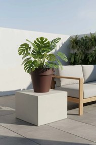 Květináč LEVANTA, plast, výška 43 cm, hnědá