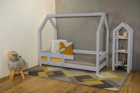 MAXIDO Dětská postel domeček Snílek 180x80 šedá