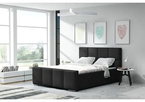 Postel OLIVIA 13 STANDARD 180x200 cm - stříbrné nohy Grafitová