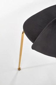 Jídelní židle PLATA –⁠ kov/látka, černá