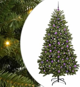Umělý vánoční stromeček 210 cm 300 LED Teplá bílá PVC a ocel 3395700