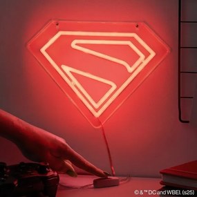 Paladone LED světlo na stěnu Superman - Neon logo Čirá