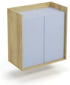 Skříňka Mozelle 2D (hikor + modrá). 1038791