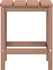 Zahradní křesla Adirondack se stolkem HDPE hnědá 3095706