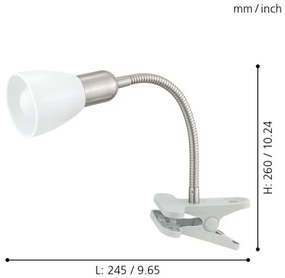 Eglo 92932 - LED Lampa s klipem DAKAR 3 1xE14/4W/230V