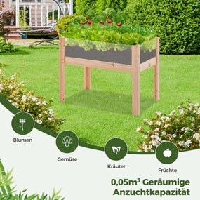 Costway 50 L vyvýšený záhon s drenážními otvory a průhlednými akrylátovými