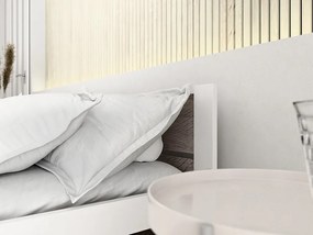 Postel IKAROS DOUBLE 120 x 200 cm, bílá/dub lanýž Matrace: Matrace Coco Maxi 20 cm, Rošt: Bez roštu