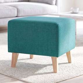 Taburet OVIEDO 51x51 cm | čtvercový | bez úložného prostoru | VÝBĚR TKANIN